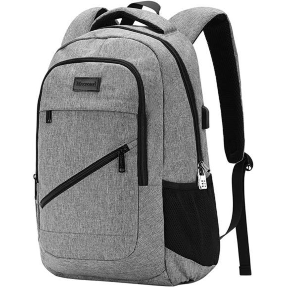 Bags | Anti Theft Backpack With Usb Charging Port Gray | Poshmark